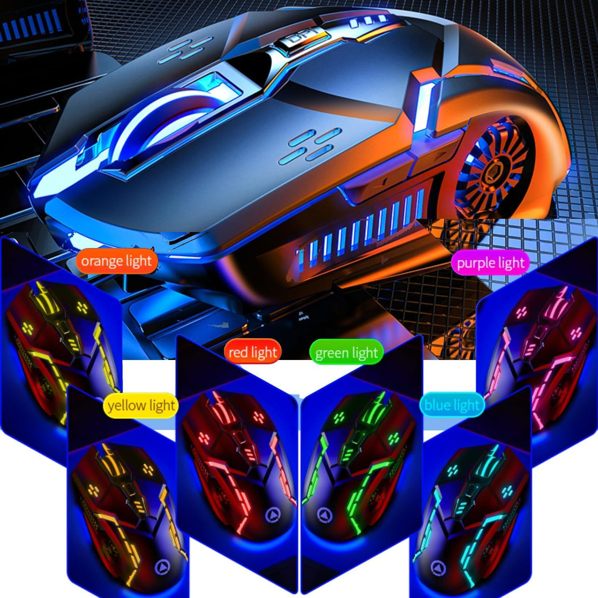 CHONCHOW Gaming Mouse - Wired, 6 Buttons, 4 Adjustable DPI Up to 3200