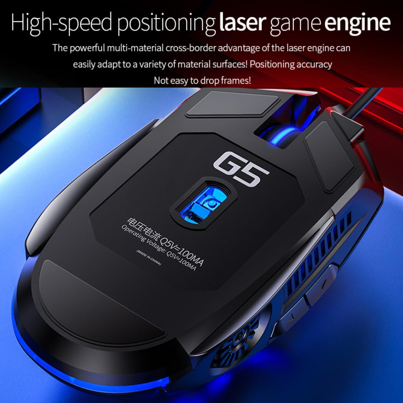CHONCHOW Gaming Mouse Wired,6 Buttons, 4 Adjustable DPI Up to 3200 DPI